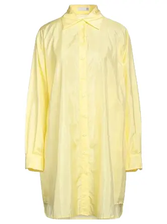 DOUUOD Mini Shirt Dress - Yellow