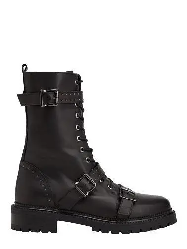 8 BY YOOX Leather Lace-up Mid-calf Boots - Black