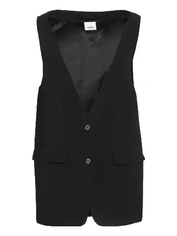 Burberry Single-breasted Sleeveless Jacket - Black