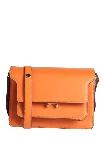 Marni Leather Cross-body Flap Bag - Mandarin