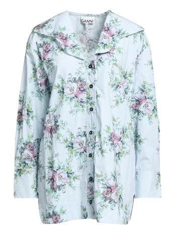 GANNI Shirt Size Organic Cotton - Blue