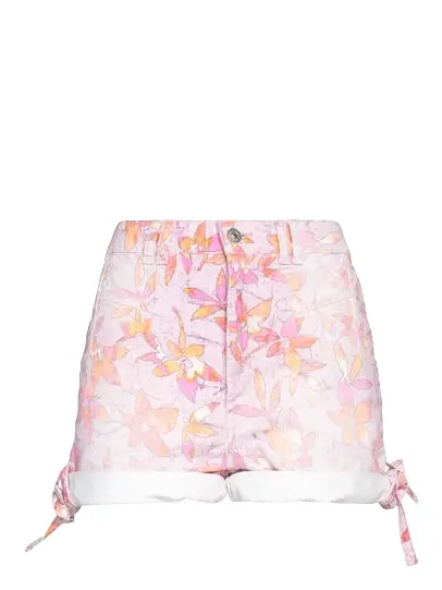 Isabel Marant Floral Print Gabardine Shorts - Purple