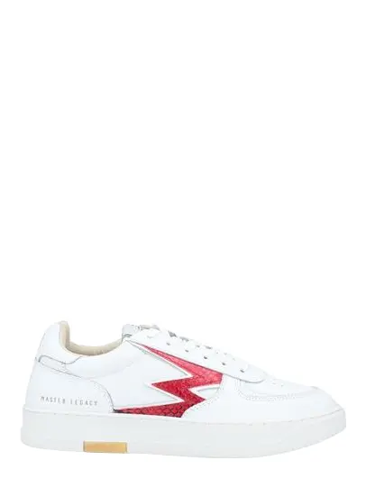 MOACONCEPT Sneakers In Leather With Snakeskin Print - White