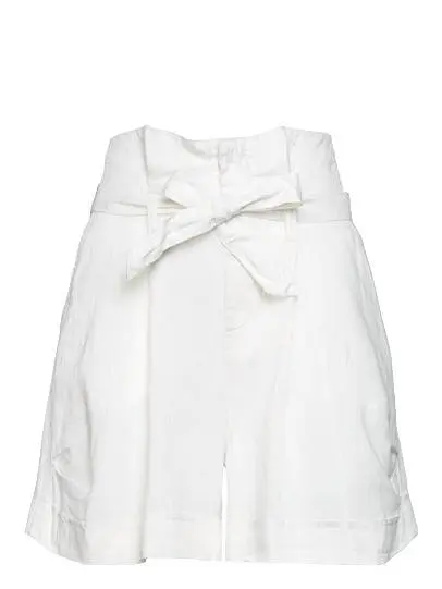 MANILA GRACE Linen Bermuda Shorts - White