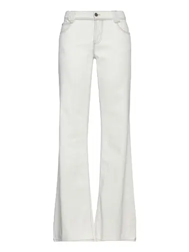 John Galliano Flared Jeans With Leather Trims - Blue