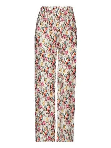 MSGM Floral-print Pleated Pajama Pants - White