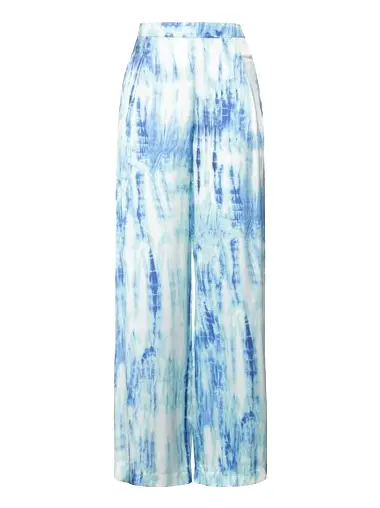 PINK MEMORIES Patterned Wide Leg Pants - Blue