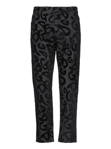 Dolce & Gabbana Logo-print Tapered Jeans - Black