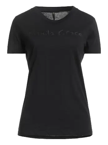 MANILA GRACE Logo-print T-shirt - Black