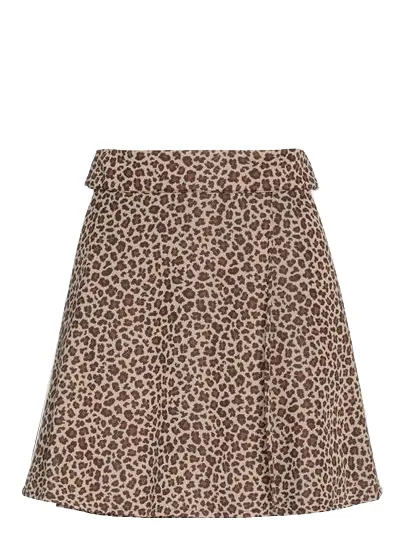 Palm Angels Mini Leopard-print Skirt - Beige