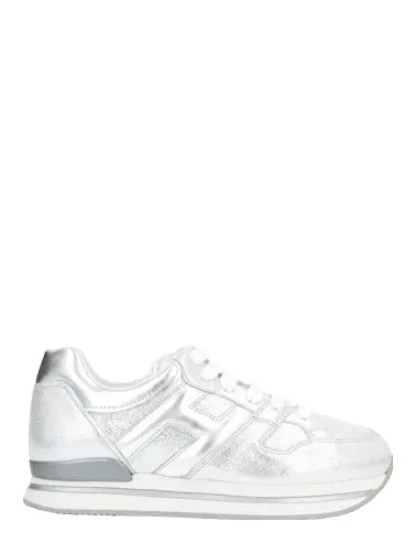 Hogan Soft Leather Sneakers - Silver