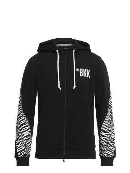 BIKKEMBERGS Light Cotton French Terry Zip Up Hoodie - Black