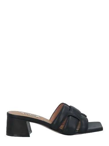 BIBI LOU Leather Slide Sandals - Black