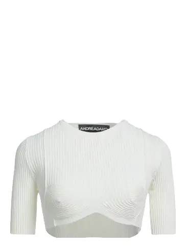 ANDREĀDAMO Knitted Sweater - White