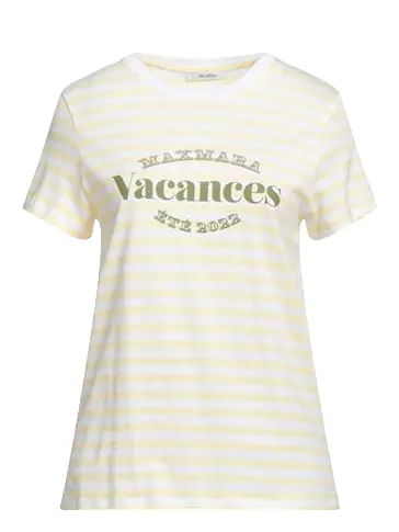 Max Mara Printed Cotton T-shirt - Yellow