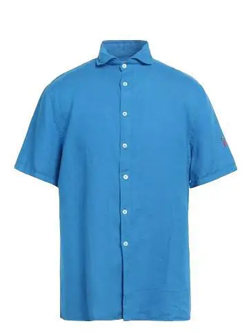 COOPERATIVA PESCATORI POSILLIPO Shirt Azure Size Linen - Blue