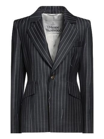 VIVIENNE WESTWOOD Striped Virgin Wool Blazer - Blue