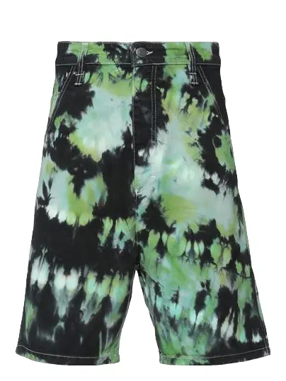 Ami Denim Tie-dyed Shorts - Green