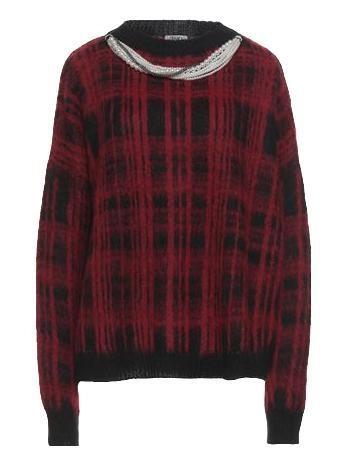 Liu Jo Tartan Pattern Knit Sweater - Red
