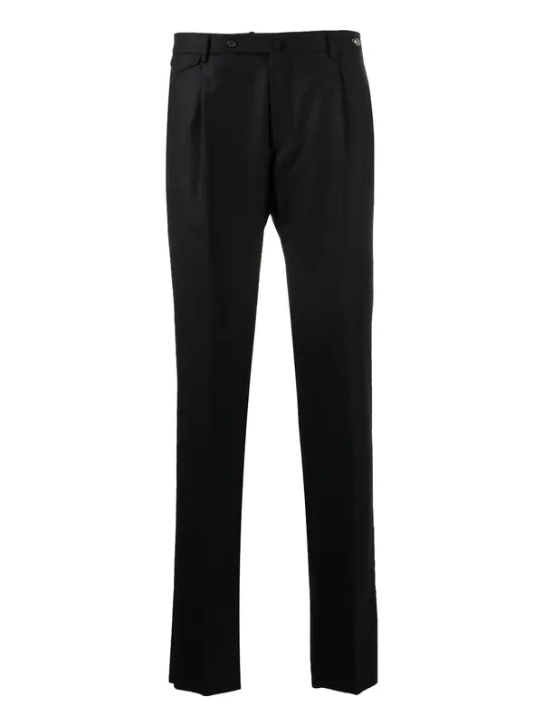Tagliatore Tailored Virgin Wool Trousers - Black