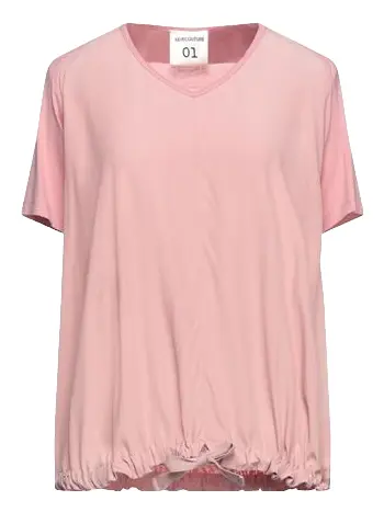 SEMICOUTURE Jersey And Crepe Top - Pastel Pink