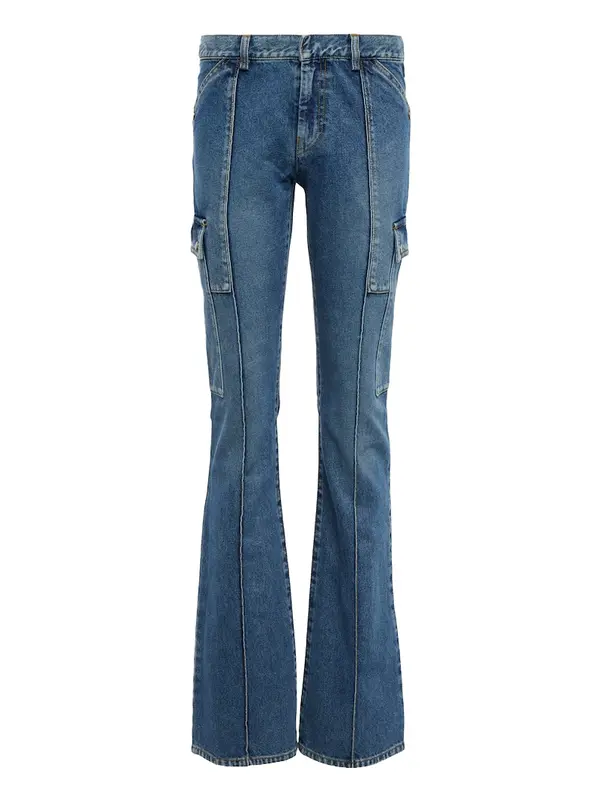 PETAR PETROV Genadio Low-rise Flared Jeans - Blue