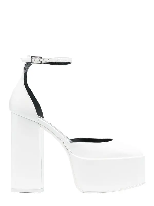 Paris Texas 130mm Jane Platform Pumps - White