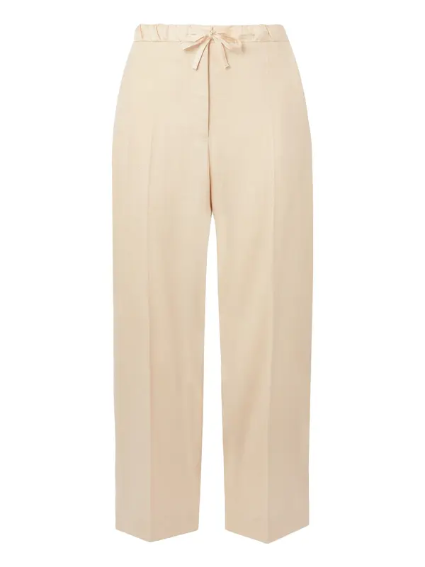 JIL SANDER Wool Straight-leg Trousers - Neutrals