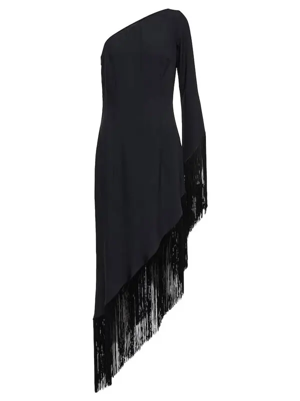 TALLER MARMO Aventador One-shoulder Midi Dress - Black