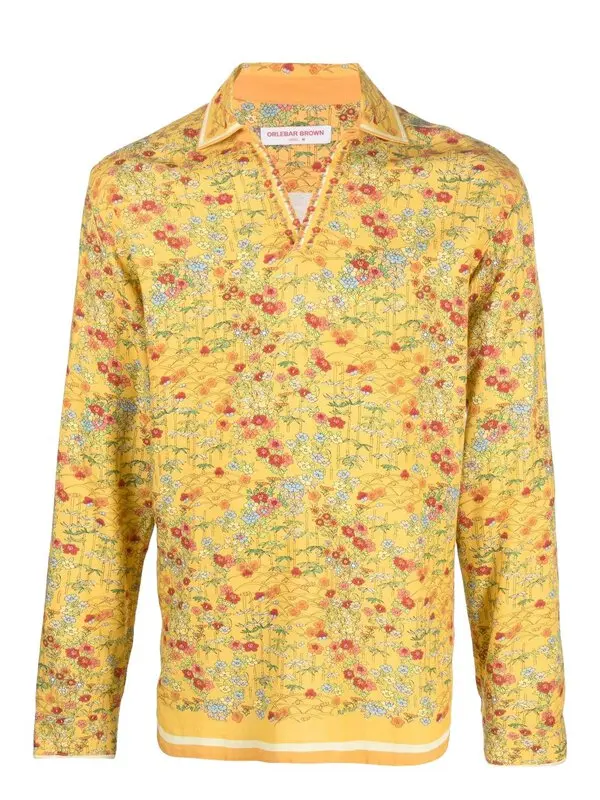 Orlebar Brown Ridley Solo Fantasy Shirt - Yellow