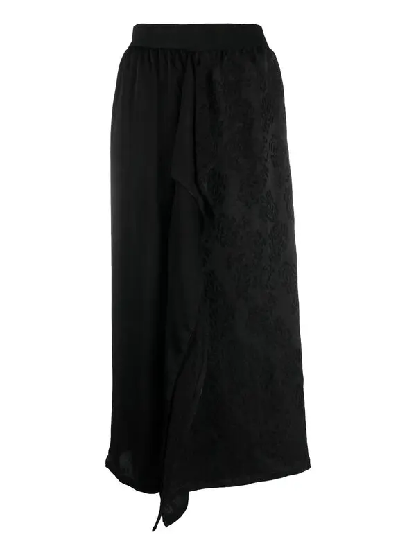 UMA WANG Jacquard Midi Skirt - Black