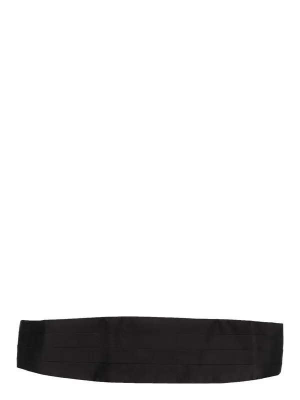 Zegna Pleated Silk Cummerbund - Black