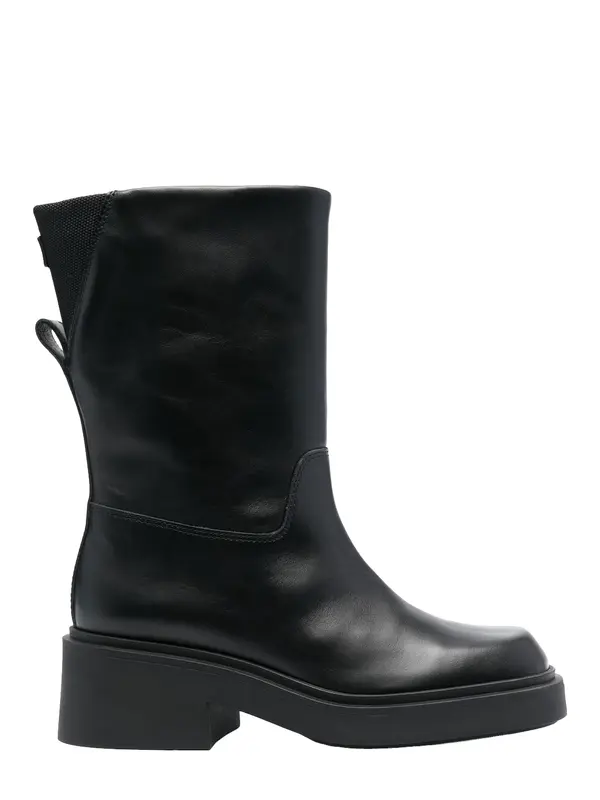 Furla Attitude Leather Mid-calf Boots - Black