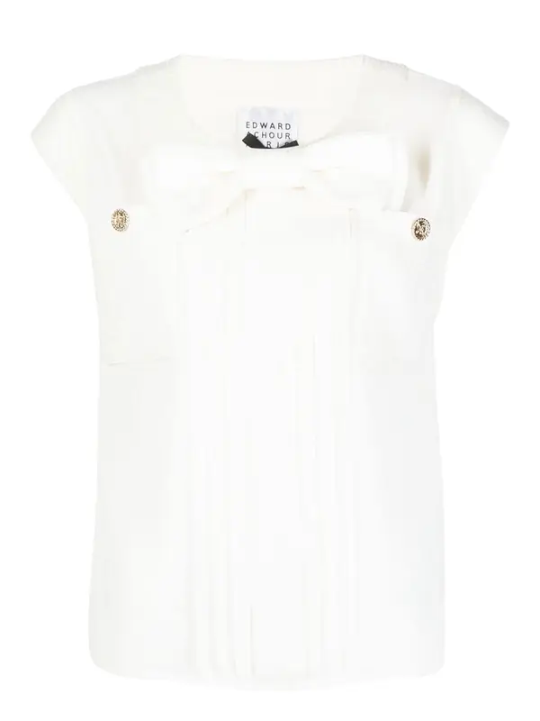 EDWARD ACHOUR PARIS Bow-detail Top - White