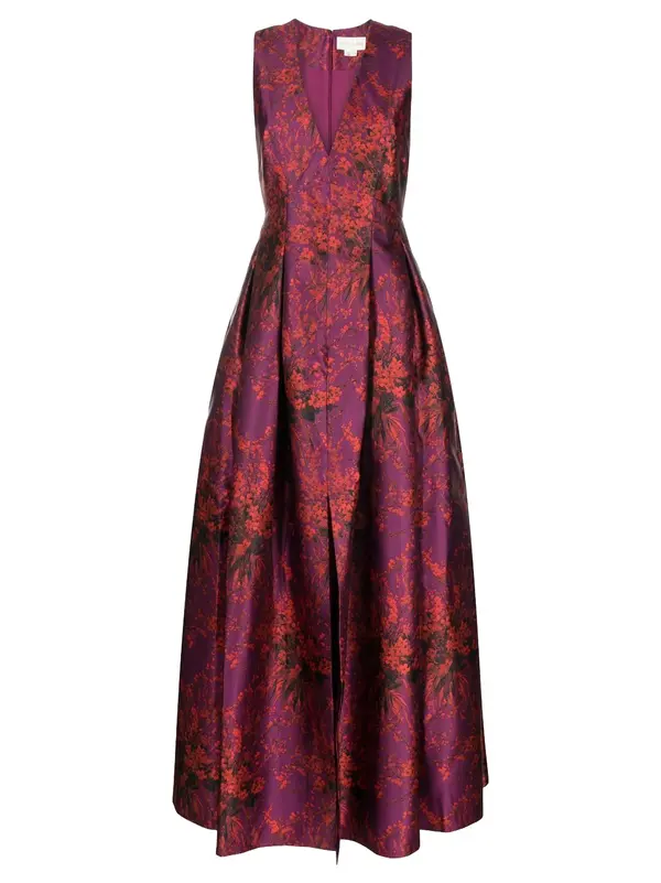 Sachin & Babi Brooke Floral-print Evening Dress - Purple