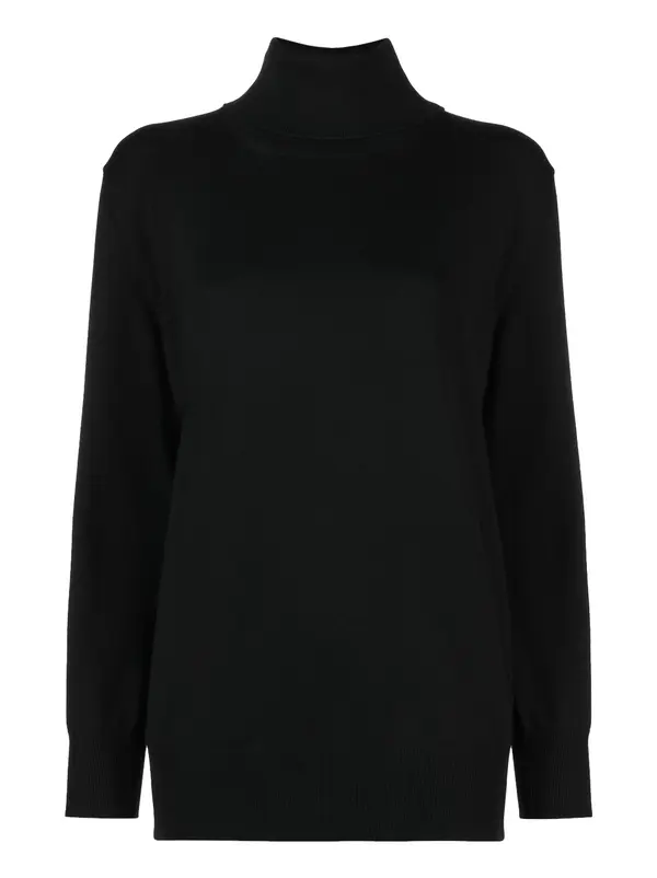 JIL SANDER Ribbed-knit Wool Jumper - Black