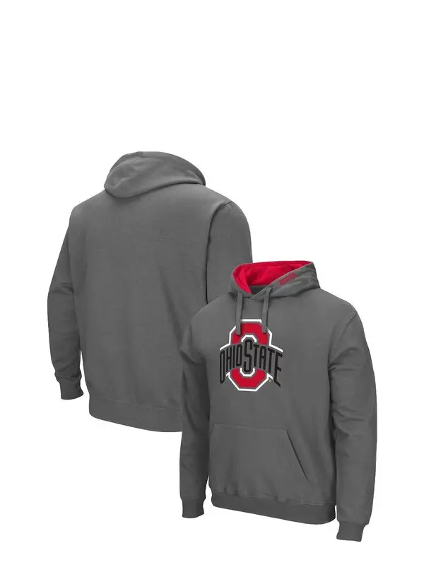 COLOSSEUM Ohio State Buckeyes Arch & Logo 3.0 Pullover Hoodie - Charcoal