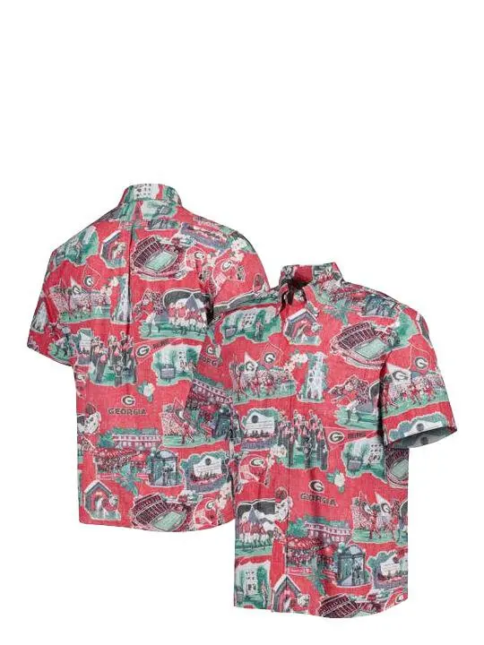 Reyn Spooner Georgia Bulldogs Scenic Button-down Shirt - Red
