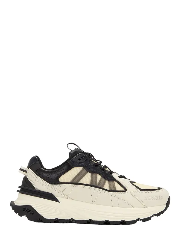 Moncler Lite Runner Low Top Sneakers - White & Black
