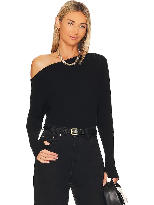 Enza Costa Slouch Top - Black