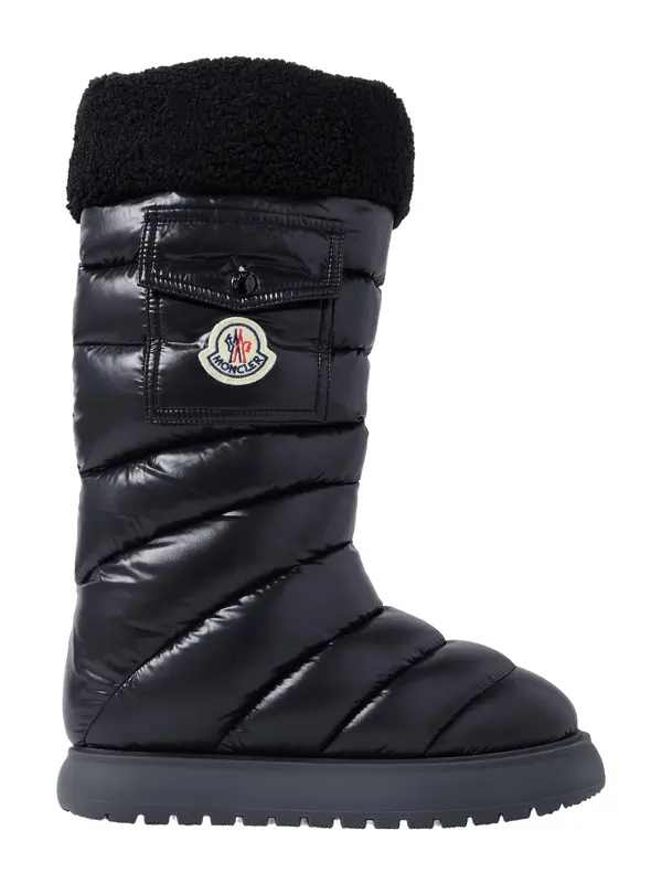Moncler Gaia Quilted Shell Boots - Black
