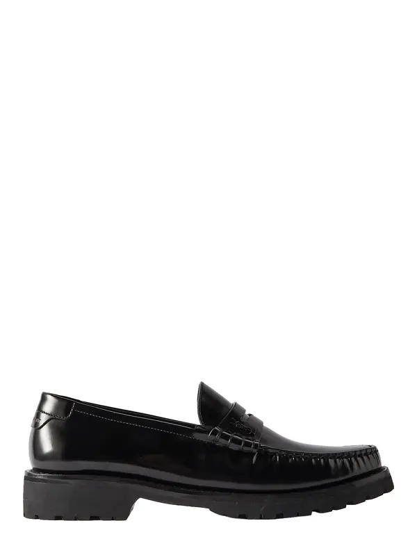 Saint Laurent Le Loafer Leather Loafers - Black