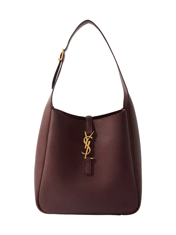Saint Laurent Le 5 À 7 Supple Small Leather Shoulder Bag - Burgundy