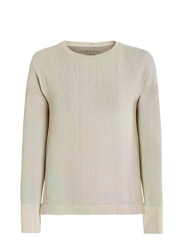 Cordova Ribbed-knit Base Layer Top - Neutral