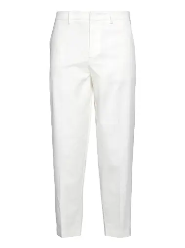 PAOLO PECORA Pants Size Cotton, Elastane - White