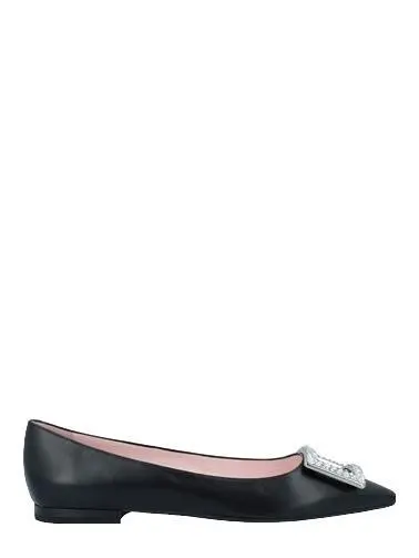 ROGER VIVIER Soft Leather Ballet Flats - Black