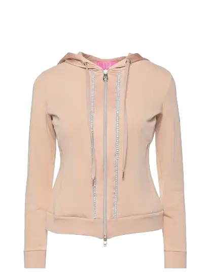 VDP VIA DELLE PERLE Club Sweatshirt In Viscose, Elastane, Acetate, And Silk - Beige
