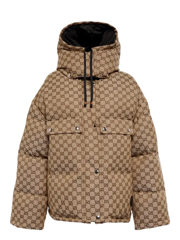 Gucci Gg Canvas Puffer Jacket - Neutrals