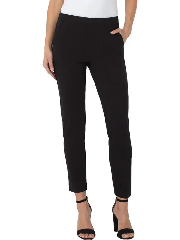 LIVERPOOL Kayla Pull-on Slim Ponte Trousers - Black