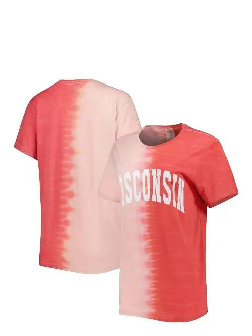 GAMEDAY COUTURE Wisconsin Badgers Split-dye T-shirt - Red